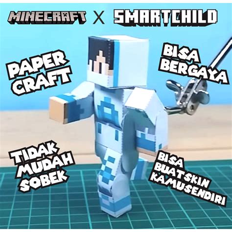 Jual Minecraft Papercraft Paper Doll Karakter Mine Craft Mainan Kertas