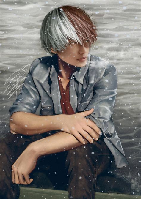 Todoroki Shouto Realistic Drawing Commission By Zippi44 On Deviantart