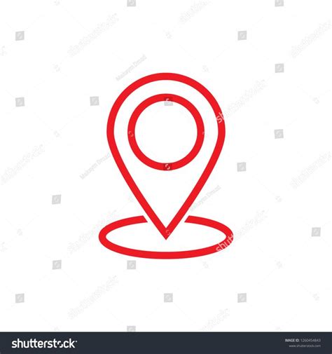 Pin Icon Vector Location Sign Isolated On White Background Navigation Map Gps Direction