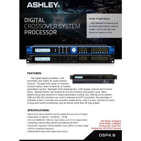 Jual Digital Crossover Dan Processor Ashley Dlms 48 Dlms48 4in 8out