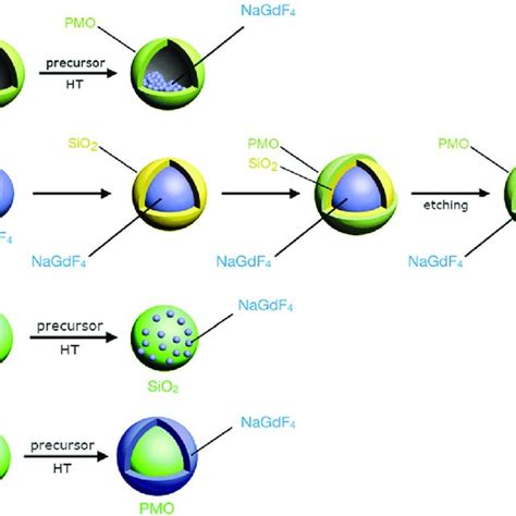 Schematic Illustration For The Preparation Of Four Hybrid Pmo Msio 2 Download Scientific