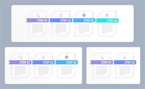 Successful Business Infographic Chart Design Template Set Premium Vector
