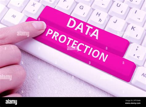 Hand Writing Sign Data Protection Internet Concept Legal Control Over