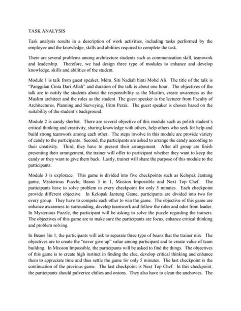 Task Analysis Pdf