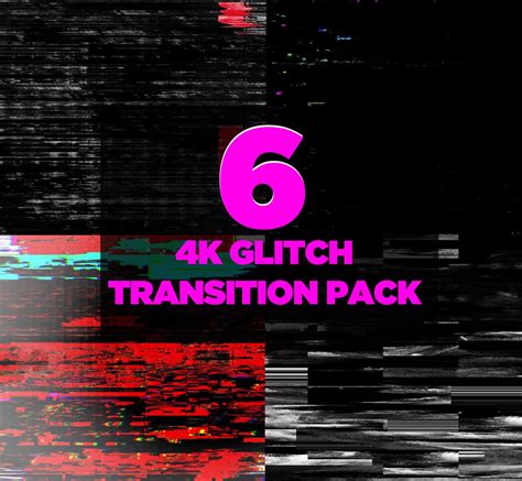 Glitch Transition Pack 6 Ready To Use Effects For Video Editing And Live Streaming Obs Compatible