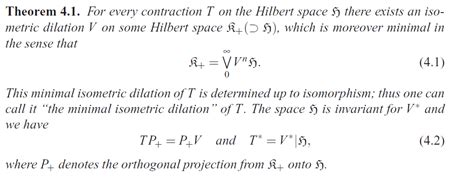 functional analysis proving an isometric dilation of a non unitary