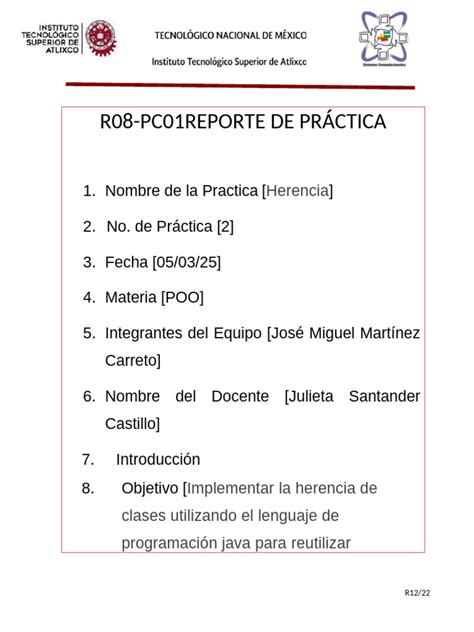 2 3 Práctica Martínezcarretojosémiguel Pdf Constructor Programación Orientada A Objetos