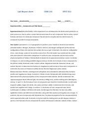 Compounds And Their Bonds Lab Report Lab Report Sheet CHM NVCC ELI Your Name Amanda Anile