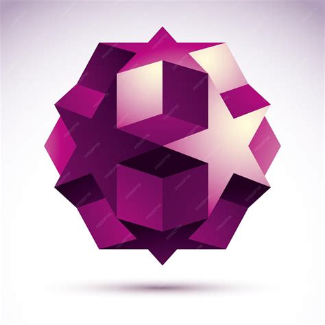 Premium Vector Vector Abstract 3d Object Design Element Template For