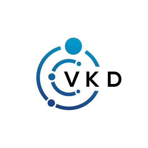 Vkd Letter Technology Logo Design On White Background Vkd Creative