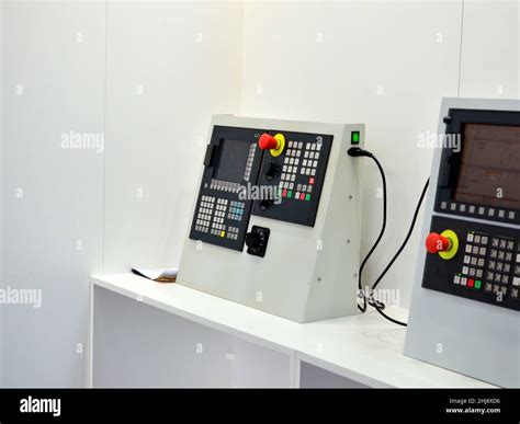 Milling CNC Machine Control Panel With Display Selective Focus Stock Photo Alamy