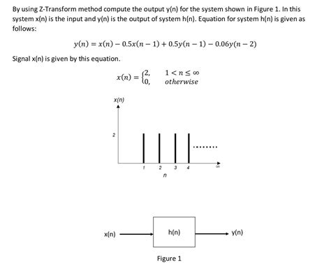 solved by using z transform method compute the output y n