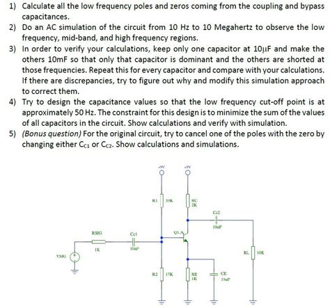 Solved This Homework Is About The Low Frequency Response Of Chegg