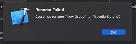 Xcode Could Not Rename New Group To My Group In Xcode Stack Overflow