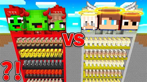 Mikey Devil Temple Vs Jj Angel Temple Survival Battle In Minecraft