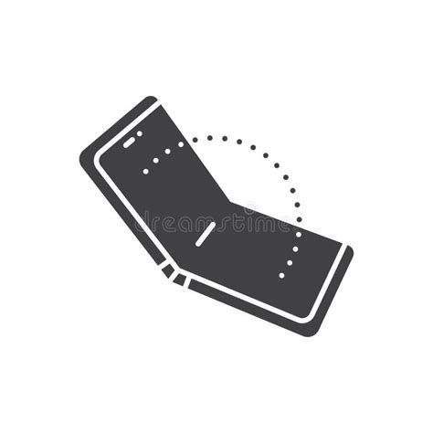 Foldable Screen Phone Glyph Icon Linear Style Sign For Mobile Concept
