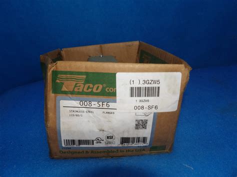 Taco 008 Sf6 1 25 Hp 115v Ac Stainless Steel Inline Circulator Pump 1 Year Warranty