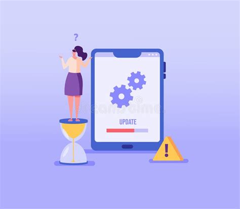 User Updating Operation System With Progress Bar Software Upgrade And Installation Program