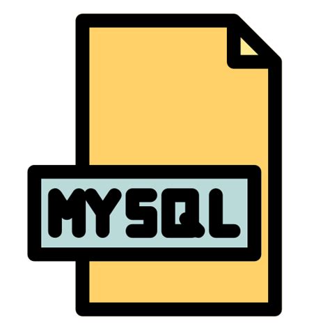 mysql generic outline color icon