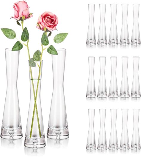 Hewory Glass Bud Vases For Centerpieces Set Of 18 Handmade