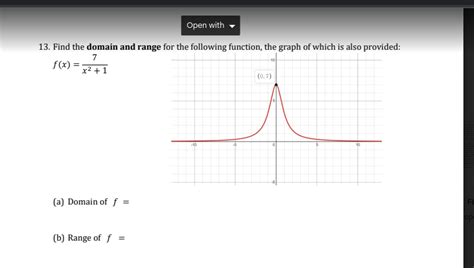 Solved 3 Find The Domain And Range For The Following Chegg Com