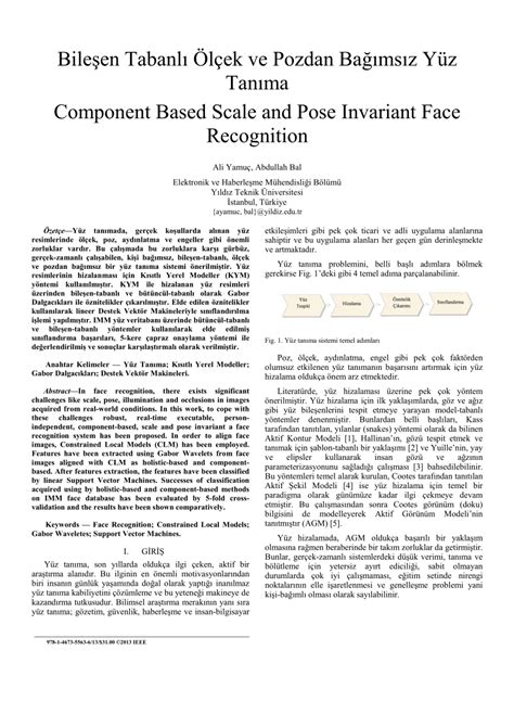 Pdf Component Based Scale And Pose Invariant Face Recognition