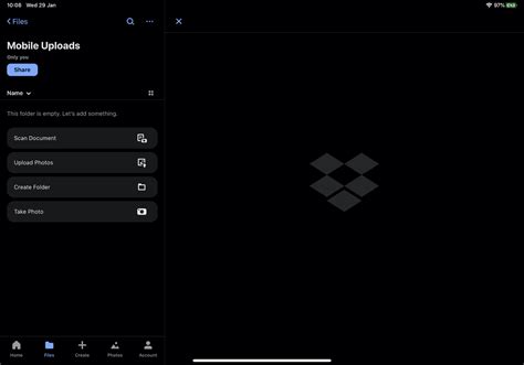 Dropbox For Iphone And Ipad Has Been Updated To Support Dark Mode Imore
