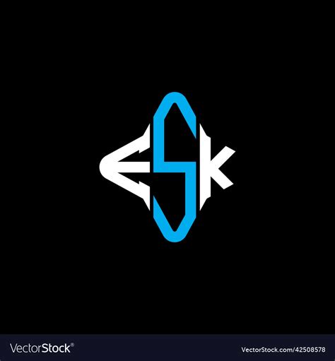 Esk Letter Logo Creative Design With Graphic Vector Image