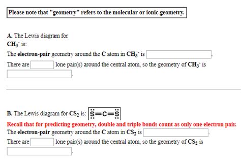 Solved Please Note That Geometry Refers To The Molecular