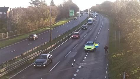 Felling Bypass Lane To Be Closed For 24 Hours After Cars Hit Collapsed