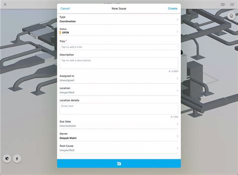 create issues using the bim 360 mobile app practice exercise