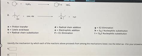 Solved References A ﻿proton Transferd ﻿radical Chain