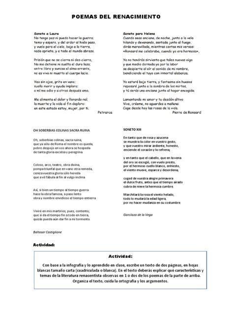 Poemas Del Renacimiento Español Pdf
