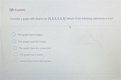 Solved Consider A Graph With Degree Set 333333 Which