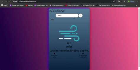 Shehroz Khan On Linkedin Webdevelopment Weatherapp Html Css Javascript Internship