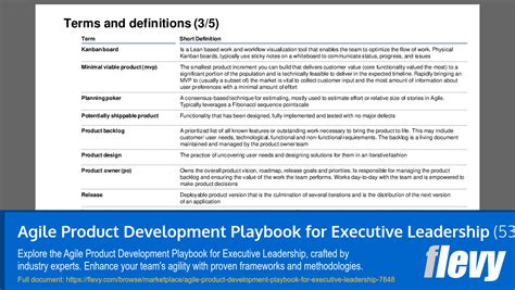 Agile Product Development Playbook for Executive Leadership PPT Slide Deck