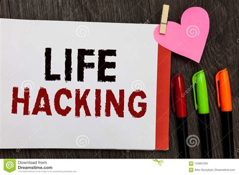 word writing text life hacking business concept for simple and clever