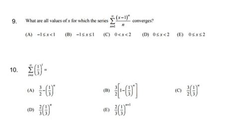 Multiple Choice Series Tests