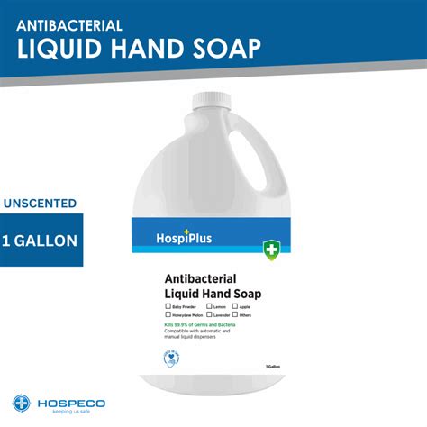 Hospiplus Antibacterial Liquid Hand Soap Unscented Gallon Antiseptic