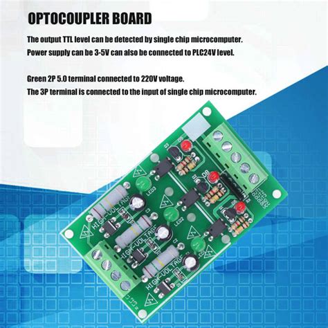 Optocoupler Isolation Module Channel V Ac Detection Photoelectric Board V Power Supply
