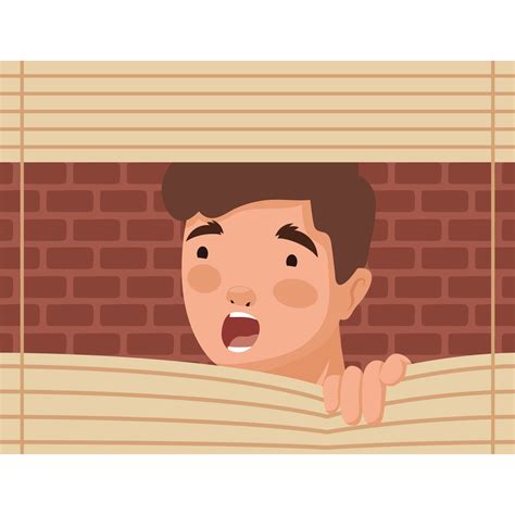 Man Spying In Window 24098557 Png