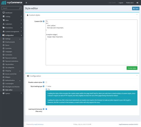 Quick Style Editor Css Nopcommerce