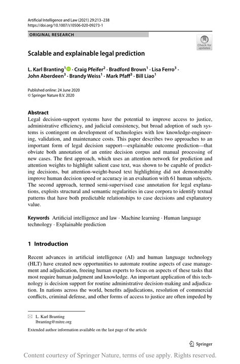 Scalable And Explainable Legal Prediction Request Pdf