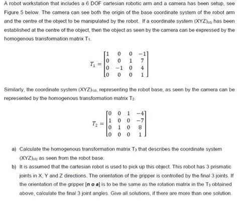 Solved A Robot Workstation That Includes A DOF Cartesian Chegg
