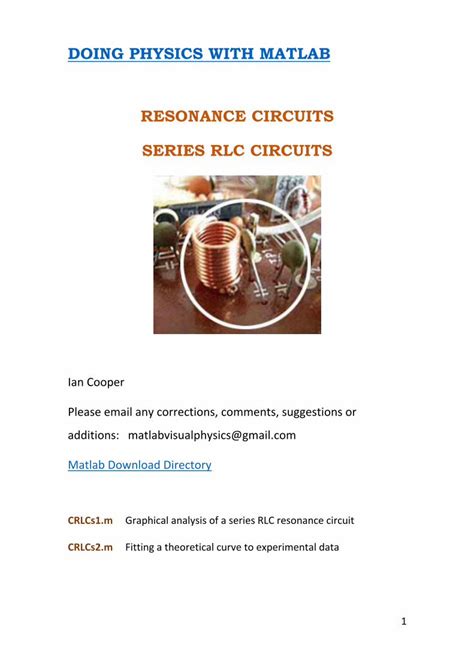 pdf doing physics with matlab resonance circuits … dokumen tips