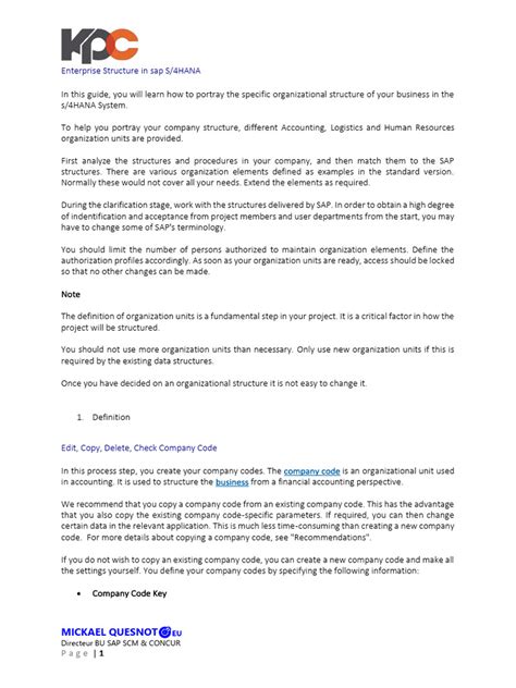 Enterprise Structure In Sap S4hana Pdf