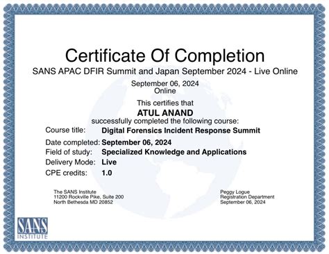 Atul Anand On Linkedin Sansinstitute Dfir Cybersecurity Digitalforensics Incidentresponse