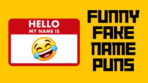 Funny Fake Names Best Of All Vibro Media