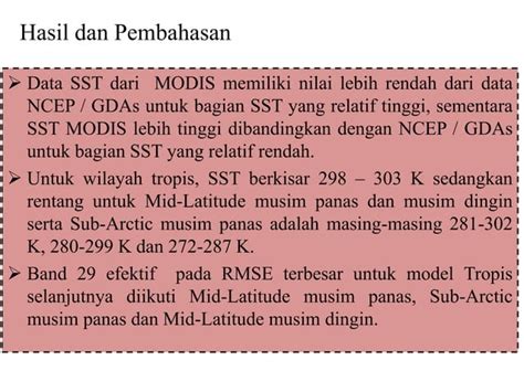 Evaluation Of Regressive Analysis Based Sea Surface Temperature Ppt