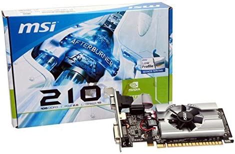 MSI n210-md1g/D3 GeForce 210 – Tarjeta gráfica – 589 MHz Core – 1 GB ...